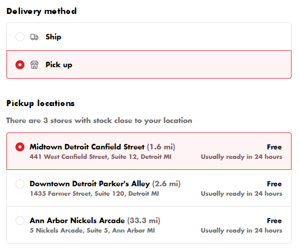 Do you offer in-store pick up? – Frequently Asked Questions